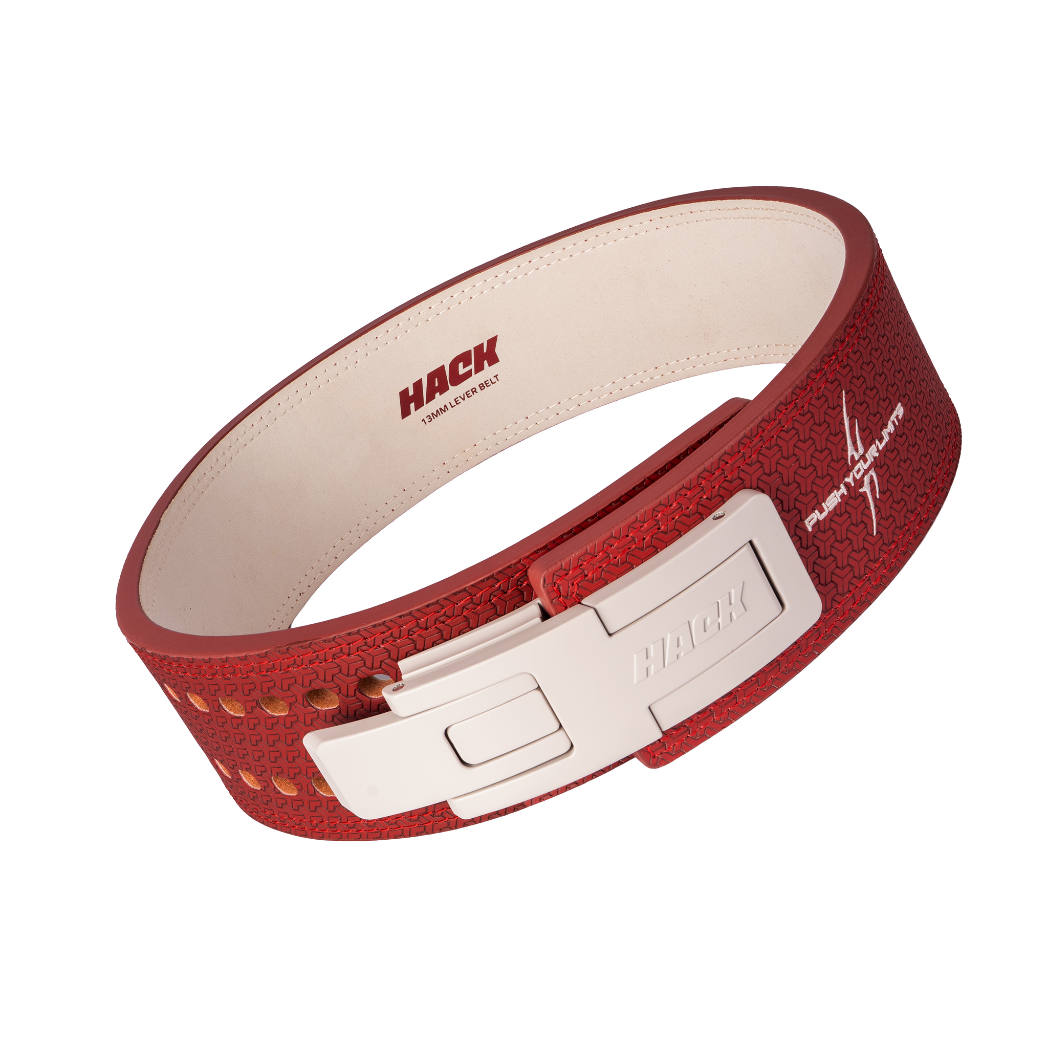 Hack Athletics Premium 13mm Lever Belt Signature Red (4 Claw)